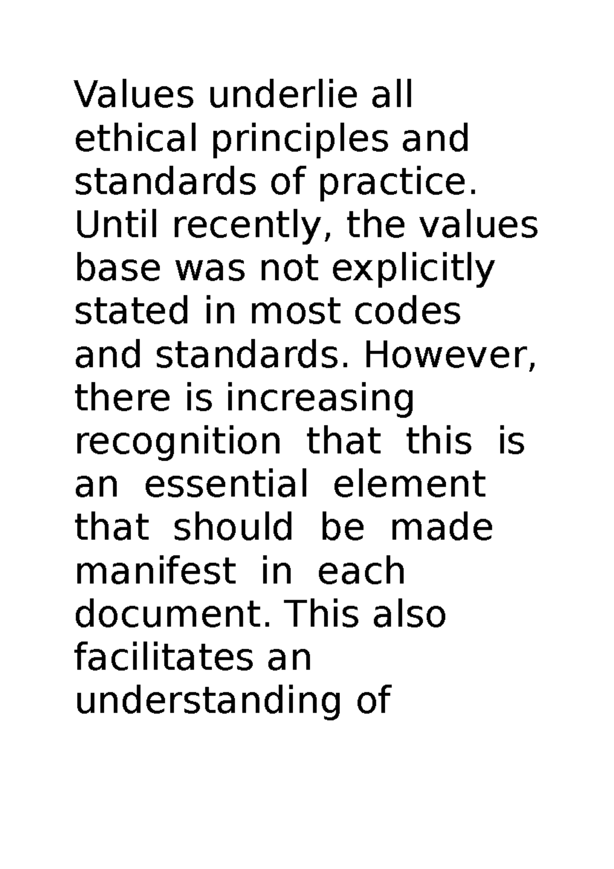 Vol. I - Branches of Psychology - Values underlie all ethical ...