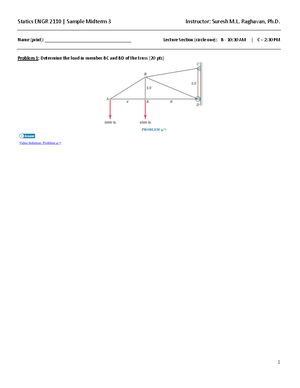 Practice Problems 5 - ENGR:2110:DDD STATICS SPRING 2016 PRACTICE ...