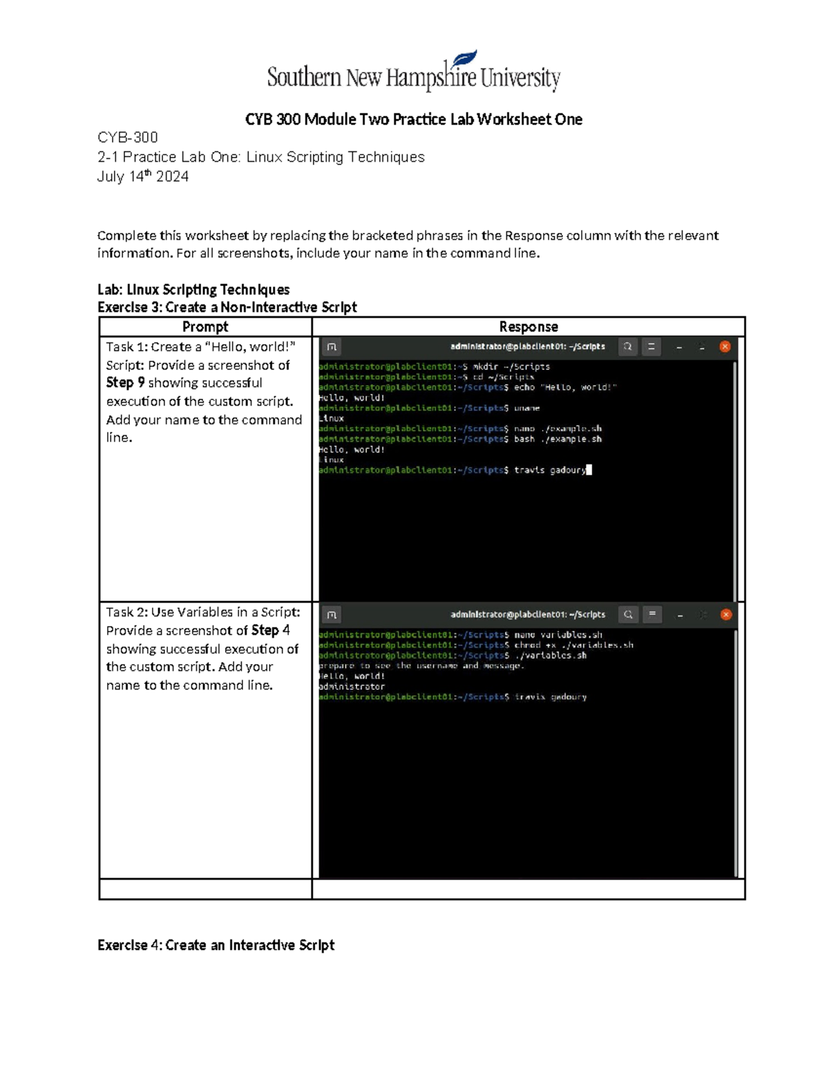 CYB 300 2-1 Practice Lab - CYB 300 Module Two Practice Lab Worksheet ...