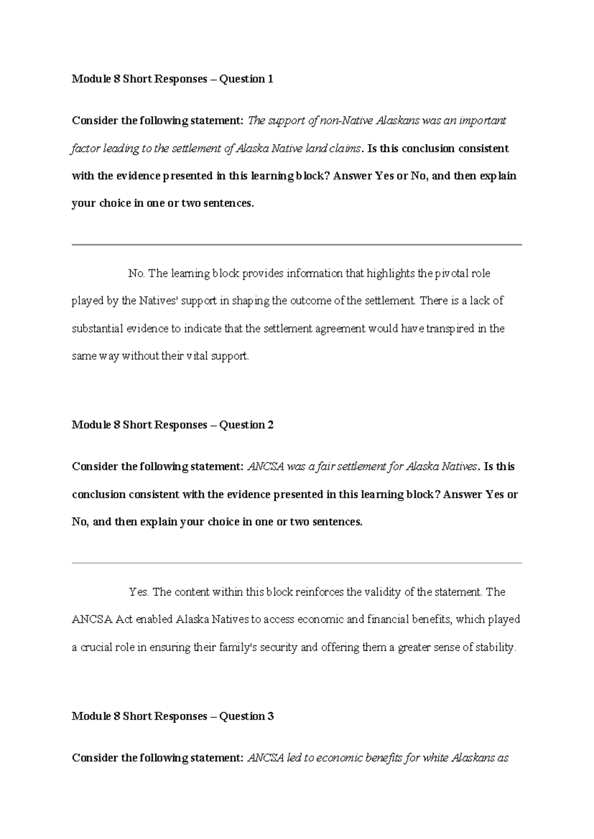 Module 8 Short Responses - Module 8 Short Responses – Question 1 ...