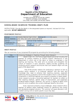 Class Reading Profile ( Tagalog) - Republic of the Philippines ...