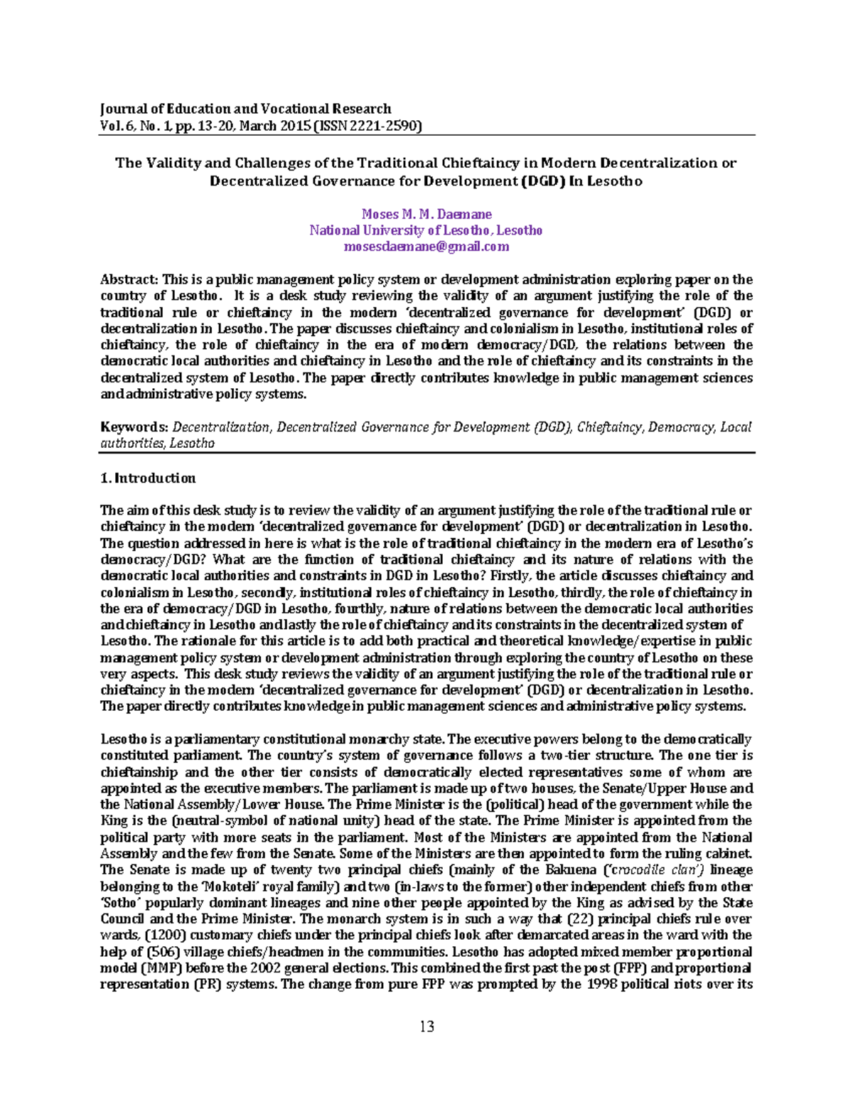 community development - Journal of Education and Vocational Research ...