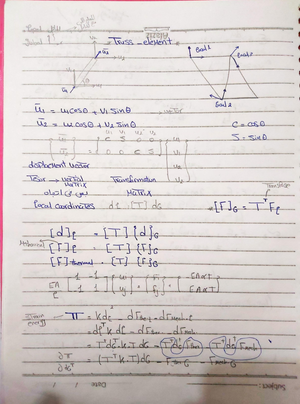 Solved example - on truss, beam and 2D element - finite element - Studocu