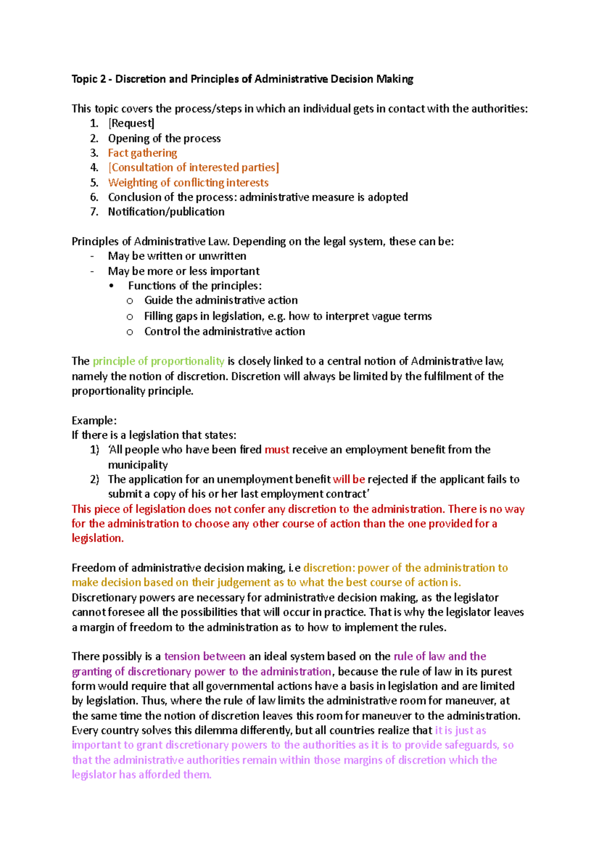 Videos - Topic 2 - Discretion and Principles of Administrative Decision ...