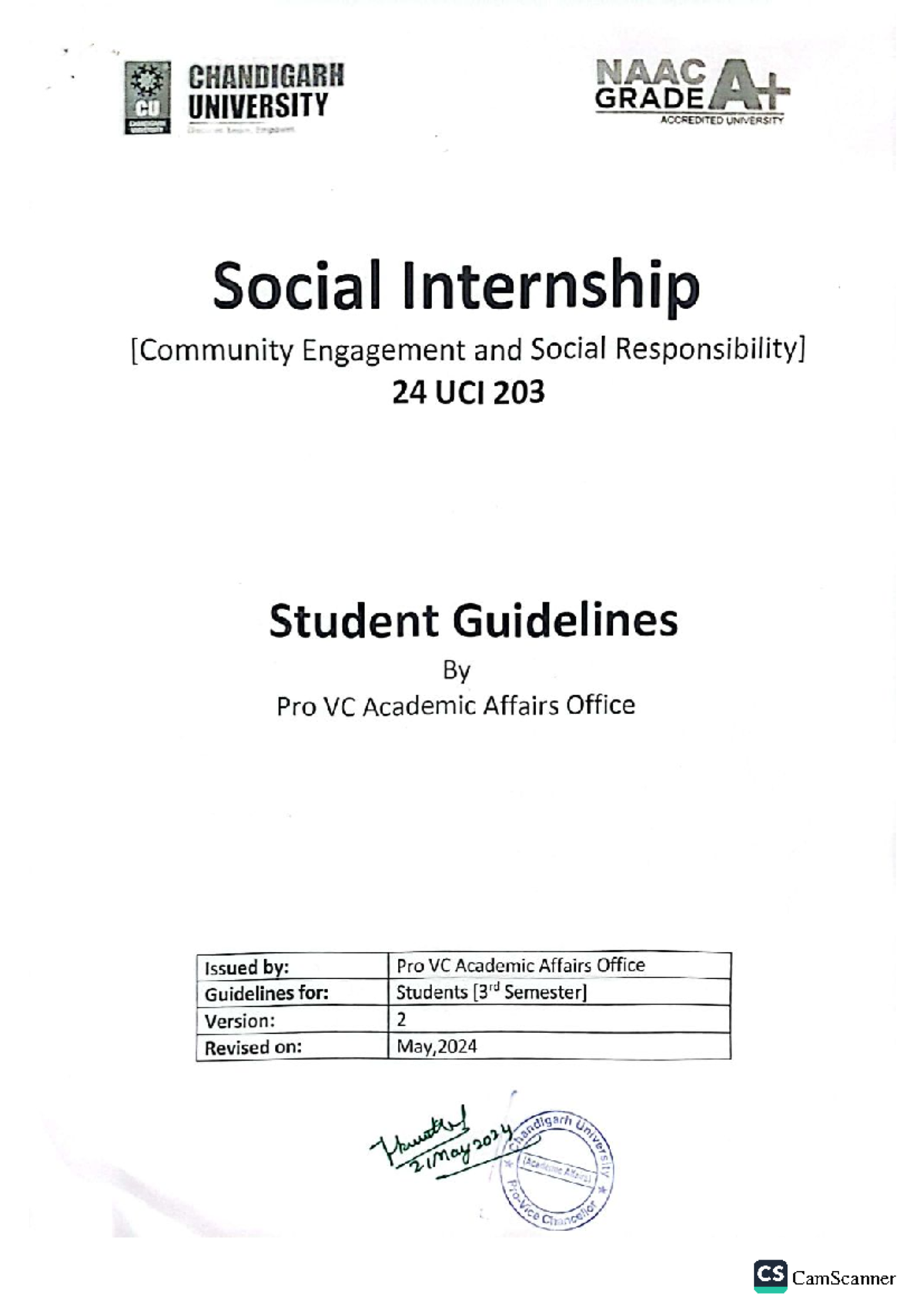 Students Guidelines Social Internship V2 21st May 2024 - social ...