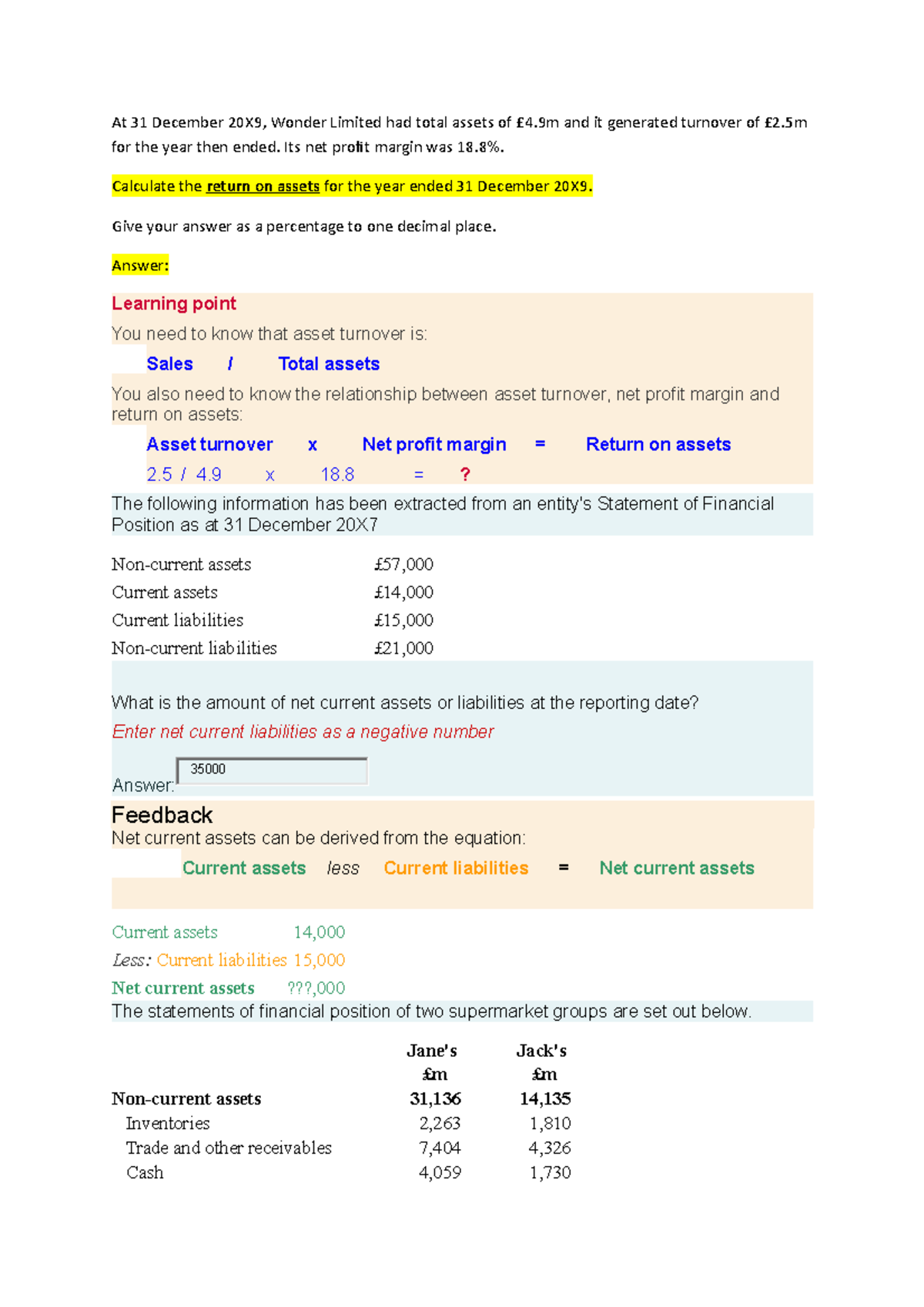 Financial Ratios Calculation and Interpretation - Studocu