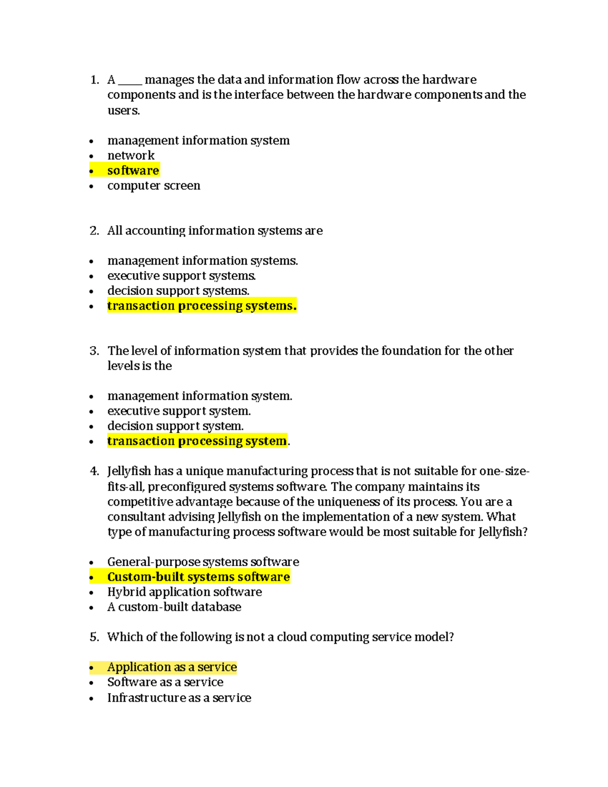 Chapter-4(Software and Systems) - 1. A _____ manages the data and ...