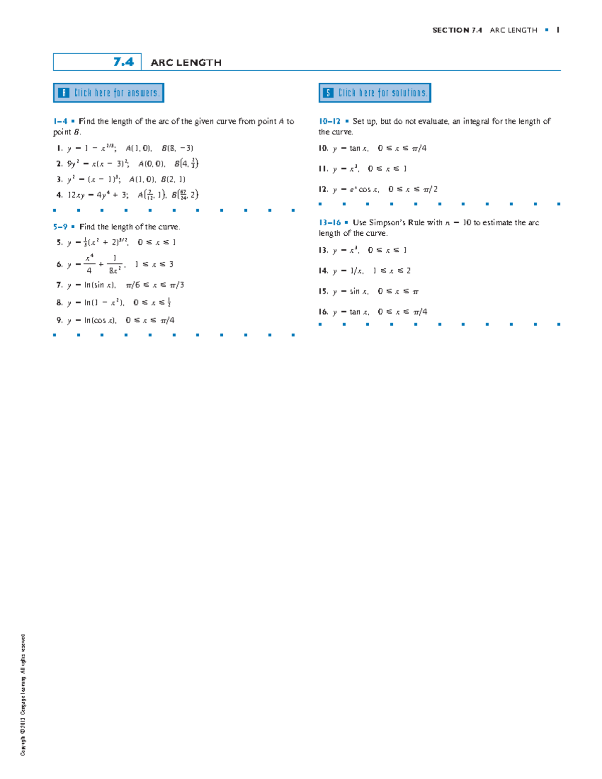 Arclenth Exercise C - dasdas - 1–4 Find the length of the arc of the ...