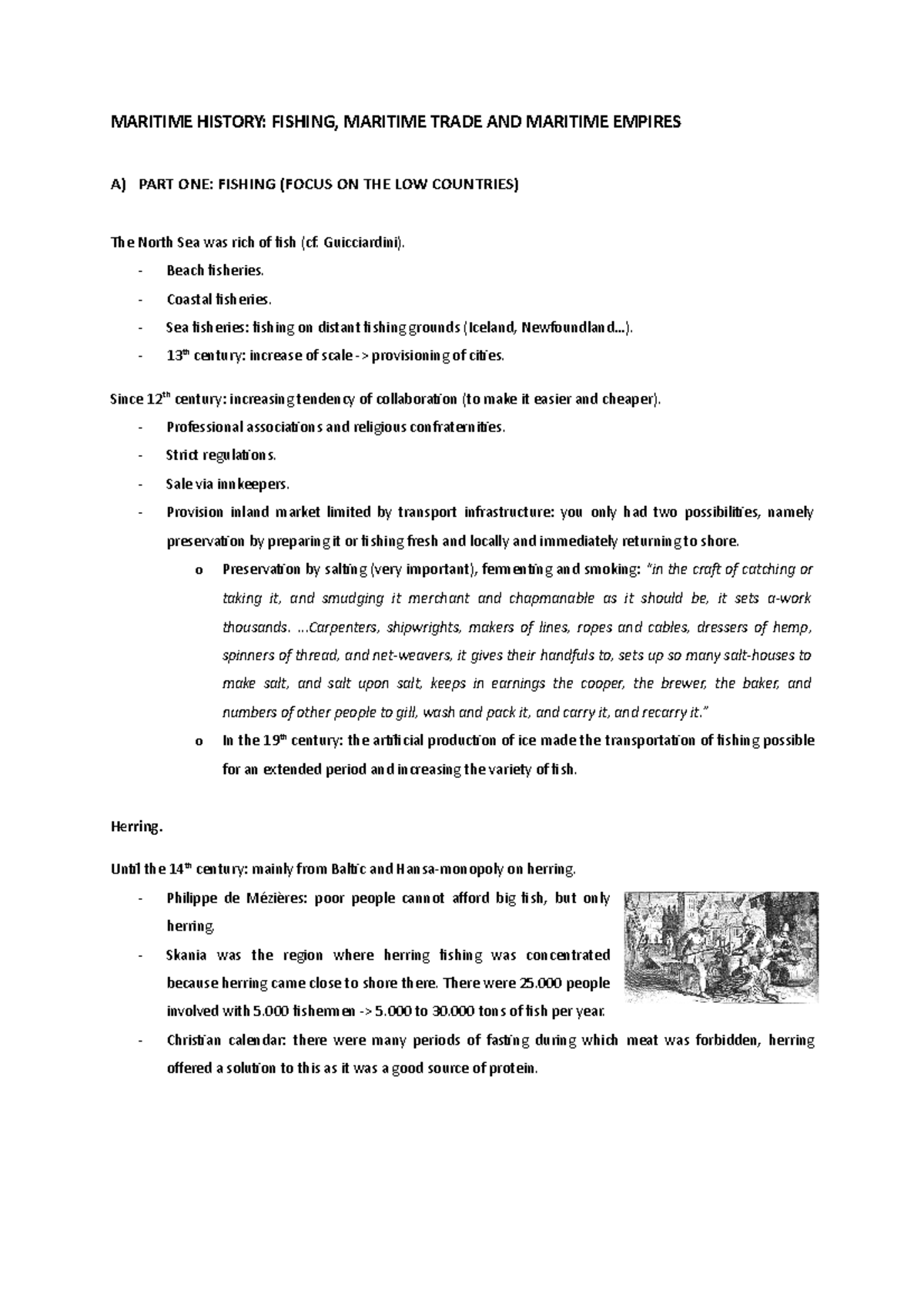 Summary lesson 7 - MARITIME HISTORY: FISHING, MARITIME TRADE AND ...