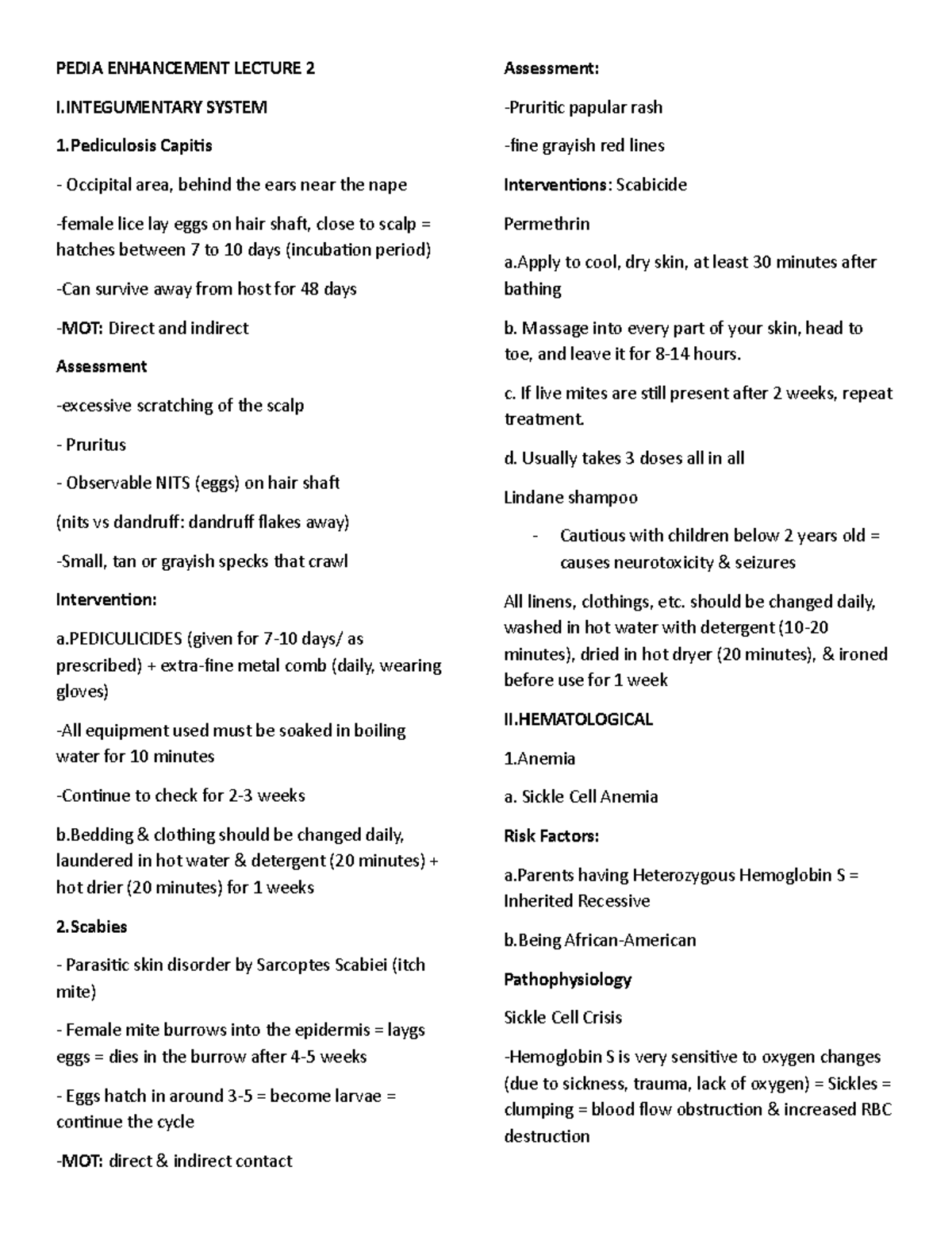 Handouts - Pedia PT 2 - MR Dulay - 2024 - PEDIA ENHANCEMENT LECTURE 2 I ...