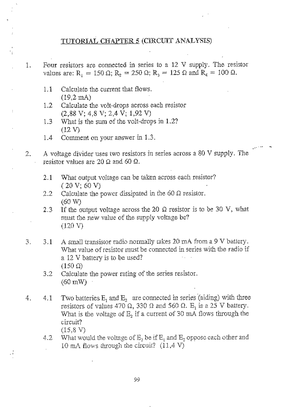 Tutorial 5 Kirchoff voltage and current laws - SFD150S - Studocu