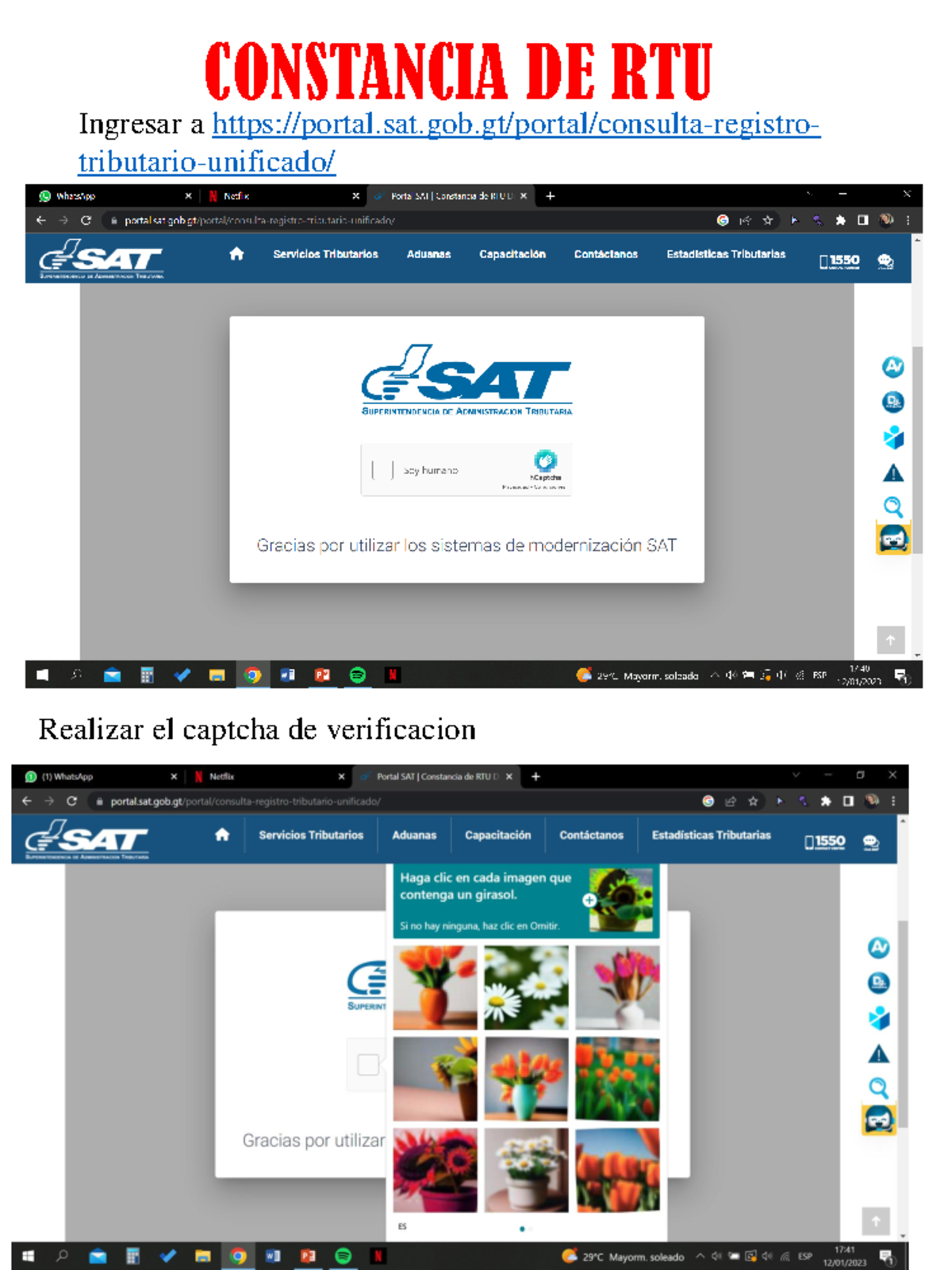 Pasos de constancia de RTU - Derecho Penal - CONSTANCIA DE RTU Ingresar ...