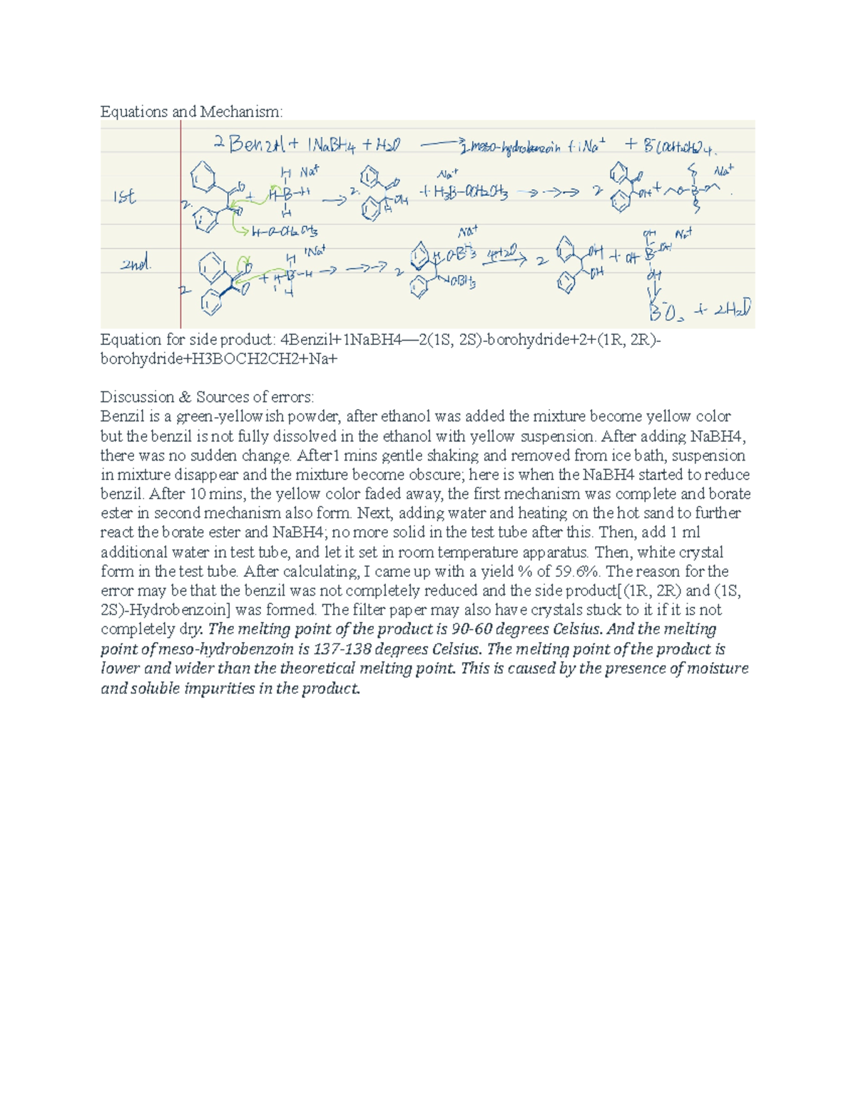 Equations and Mechanism - Equations and Mechanism: Equation for side ...