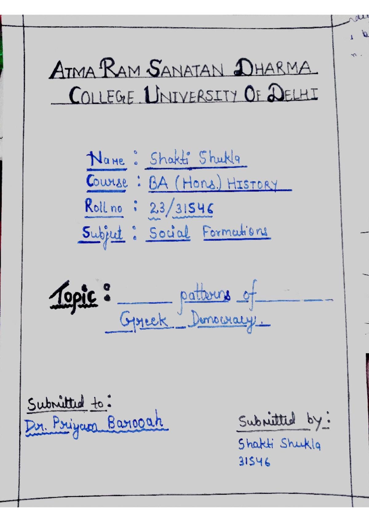 Sofo assignment - Ba Honours History - Studocu