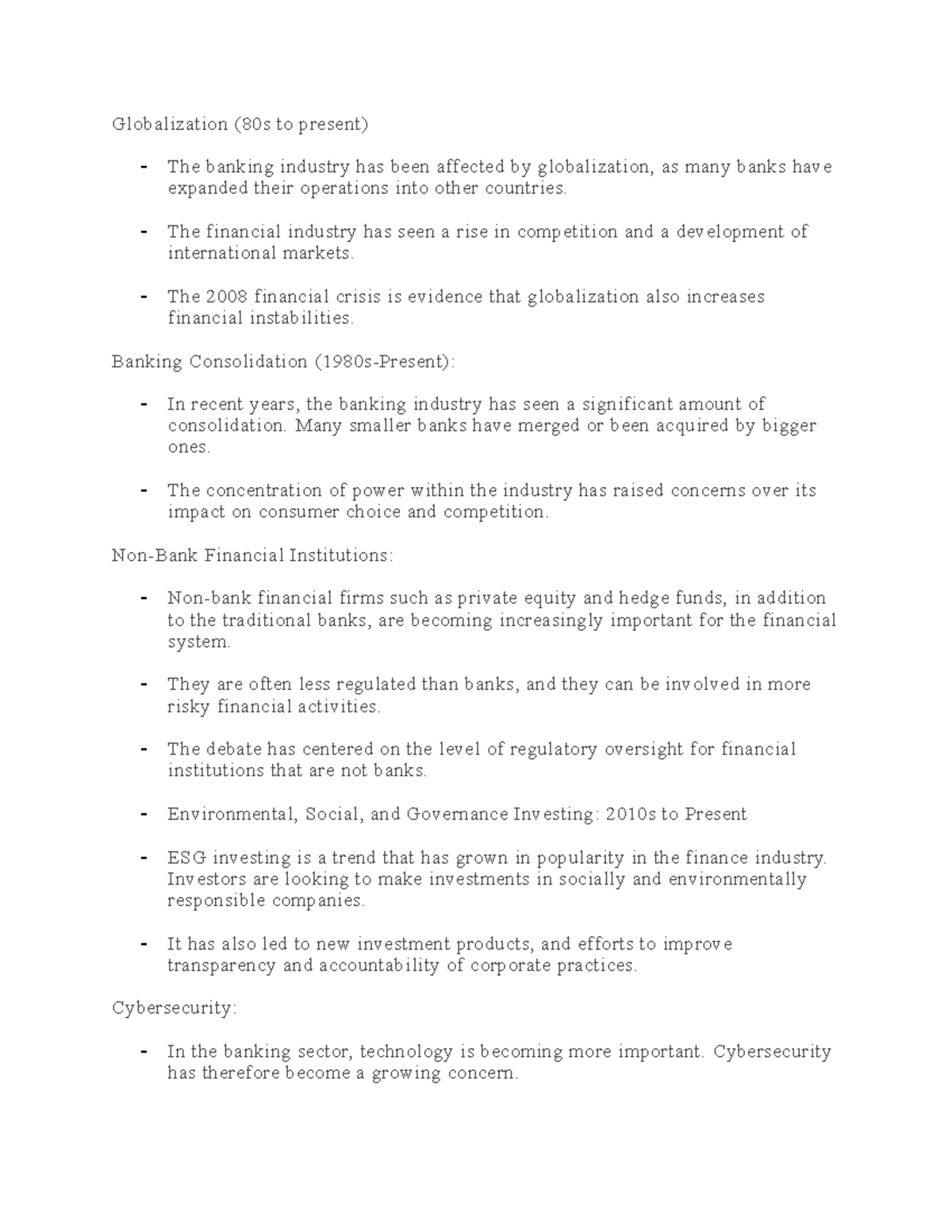 Evolution OF American Banking Notes 3 - Globalization (80s to present ...