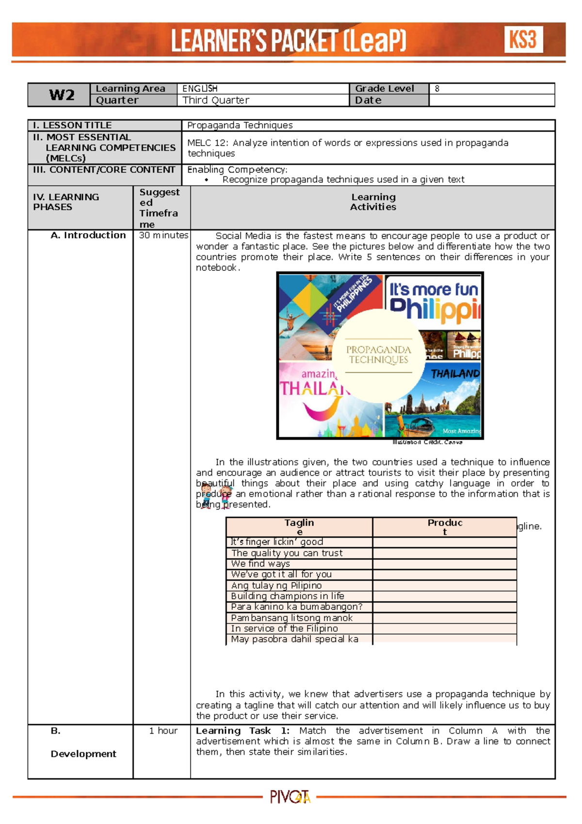 English 8 Q3 Week 2-converted - W Learning Area ENGLISH Grade Level 8 ...