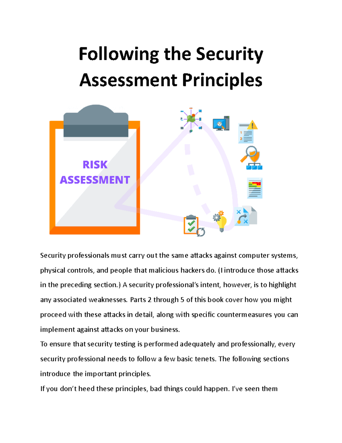 Following the Security Assessment Principles - Following the Security ...