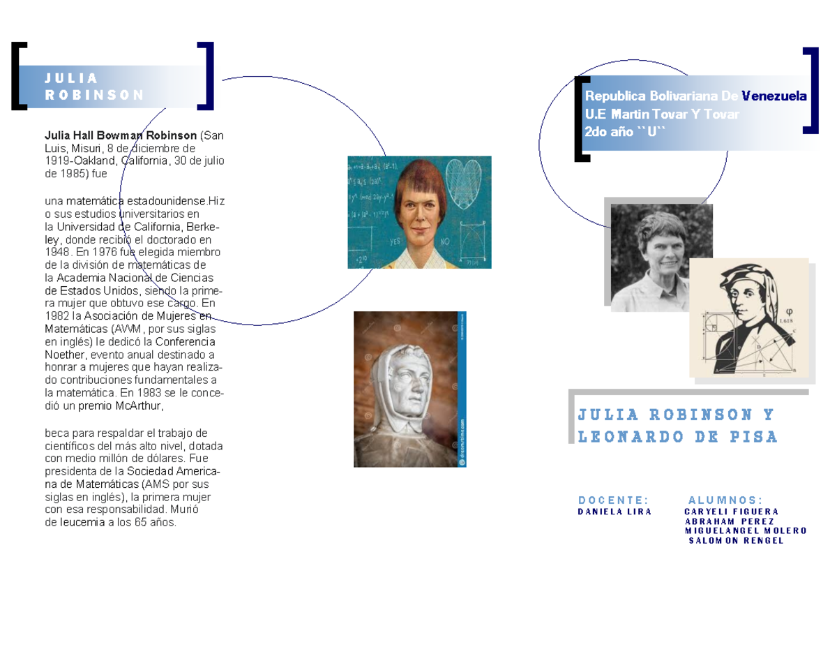 Triptico bases de matematica julia robinson y Leonardo depisa ...