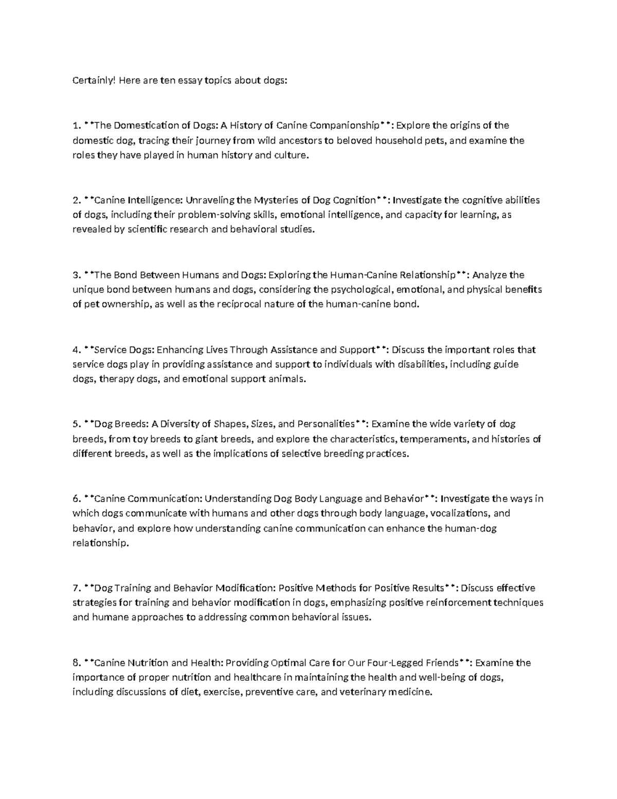 Coursehero 16 - notes for a better mind - Certainly! Here are ten essay ...