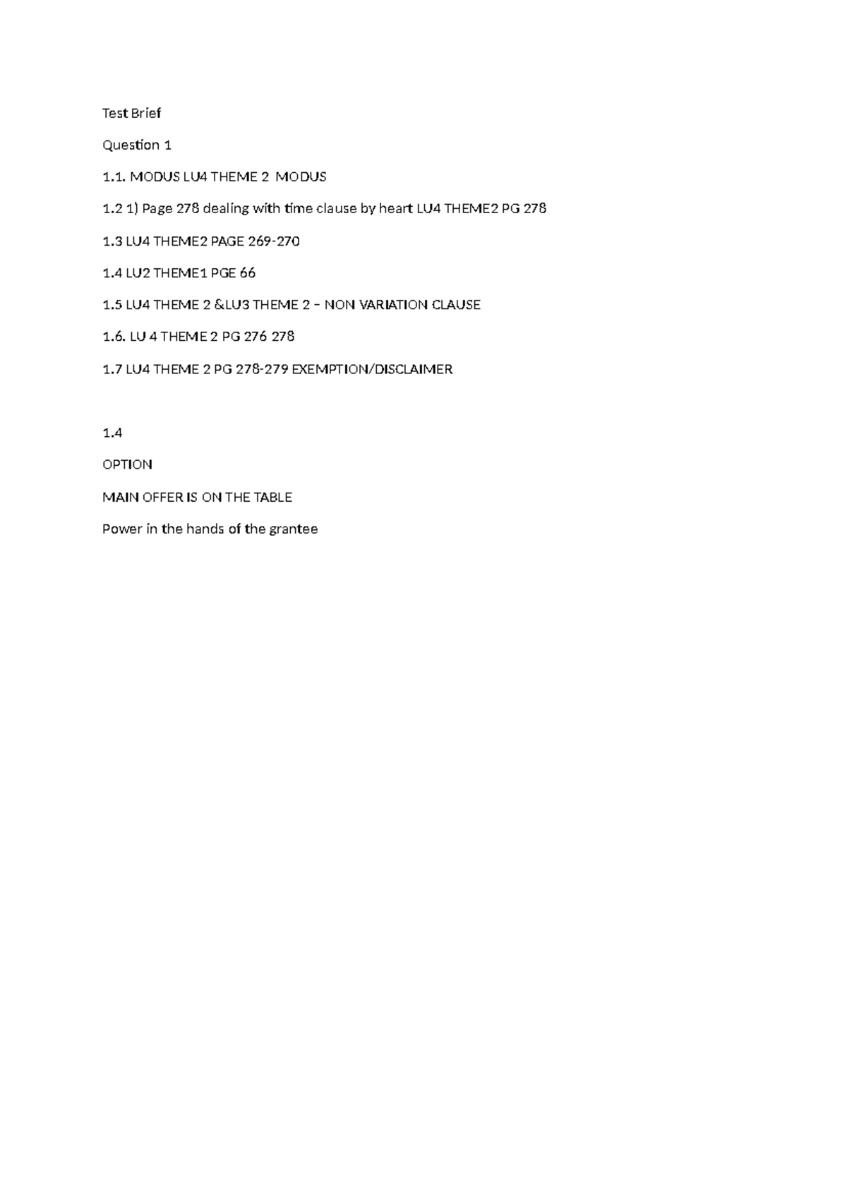 Test Brief - Test Brief Question 1 MODUS LU4 THEME 2 MODUS 1 1) Page ...