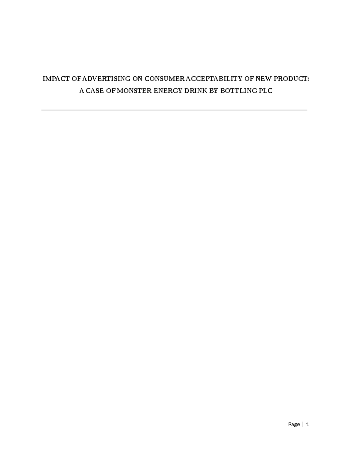 Impact OF Advertising ON Consumer Advertisment ON Consumer ...