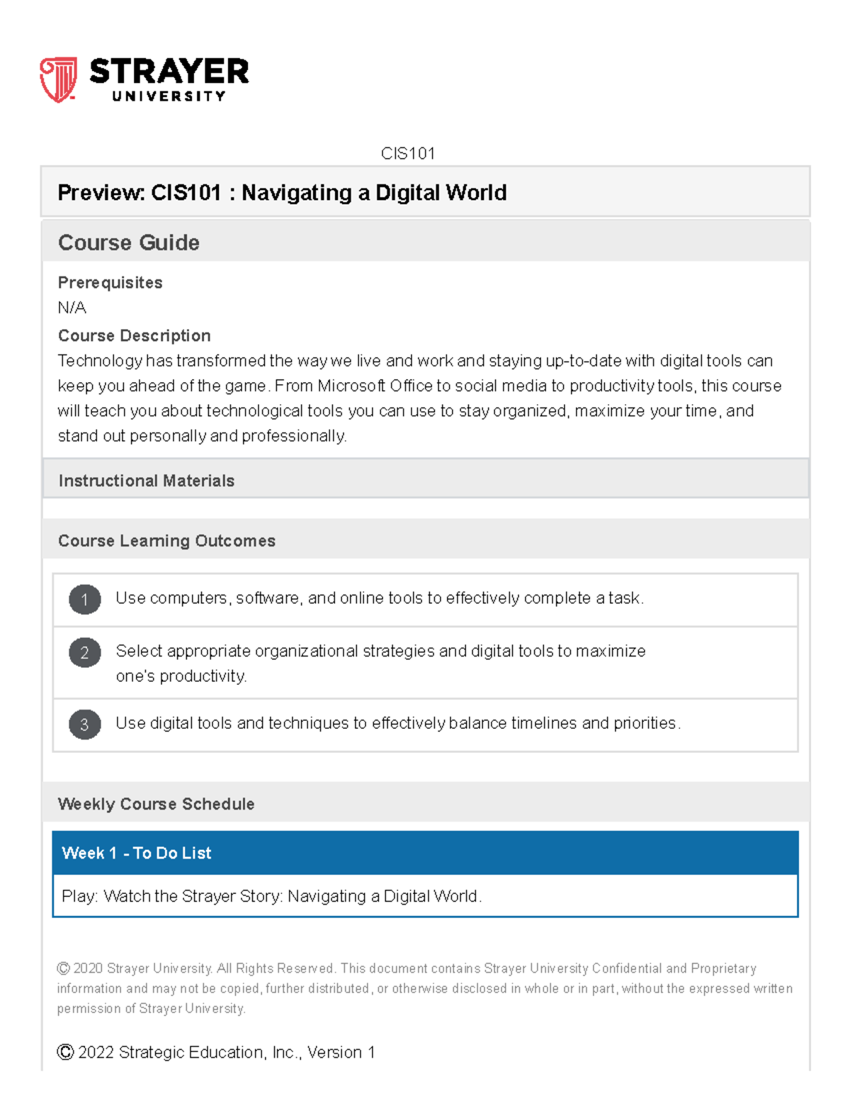 CIS10110 x Course Guide - CIS Preview: CIS101 : Navigating a Digital ...