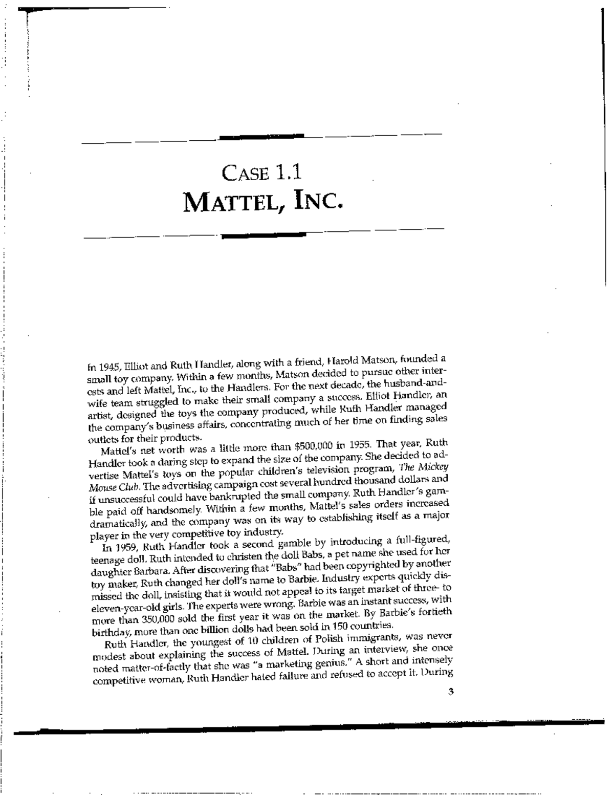 Mattel Case-4 - hbiphb fhb you - ACC4313 - Studocu