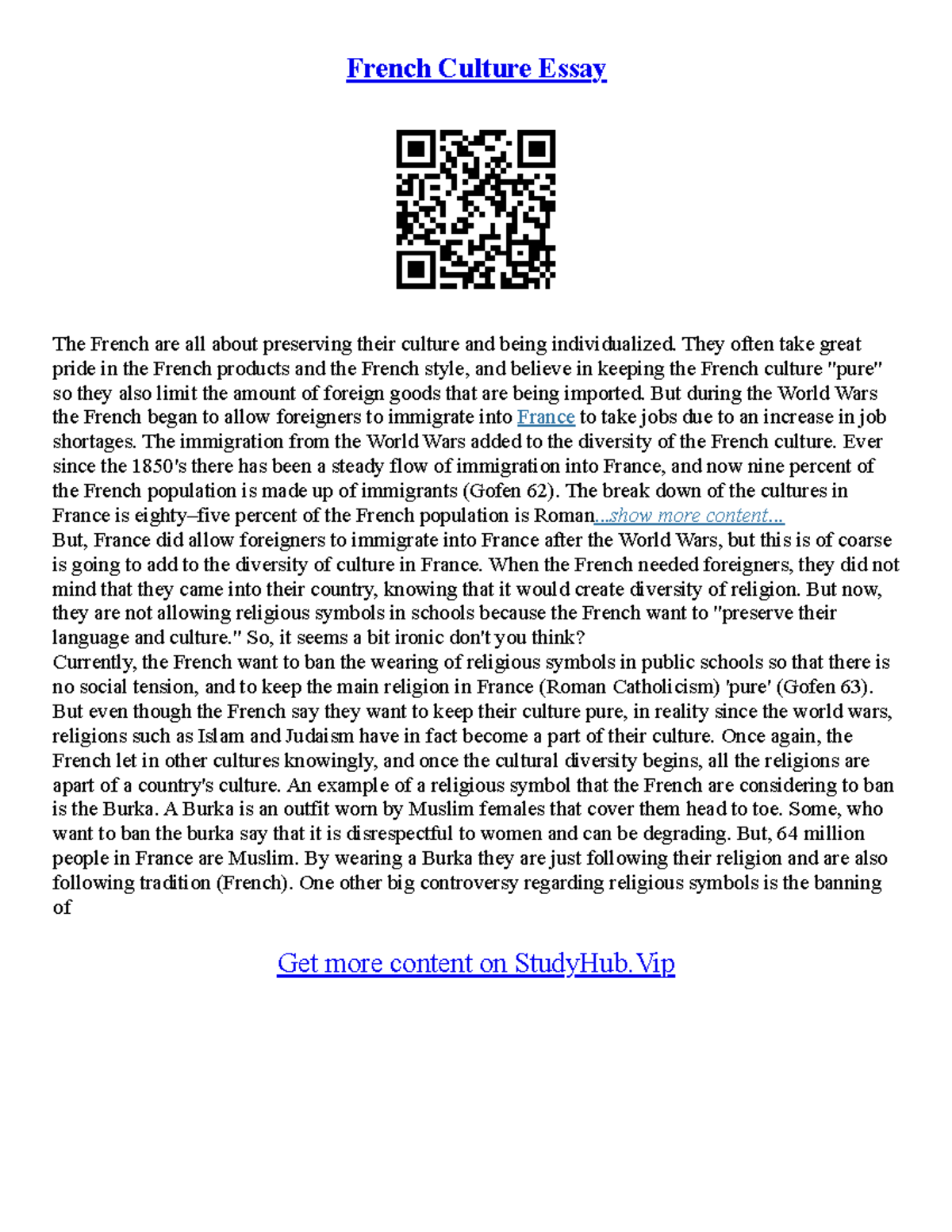 Essay Writing In French - French Culture Essay The French are all about ...
