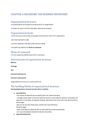 Chapter 5 Forms OF Organizational Structure - CHAPTER 5 FORMS OF ...