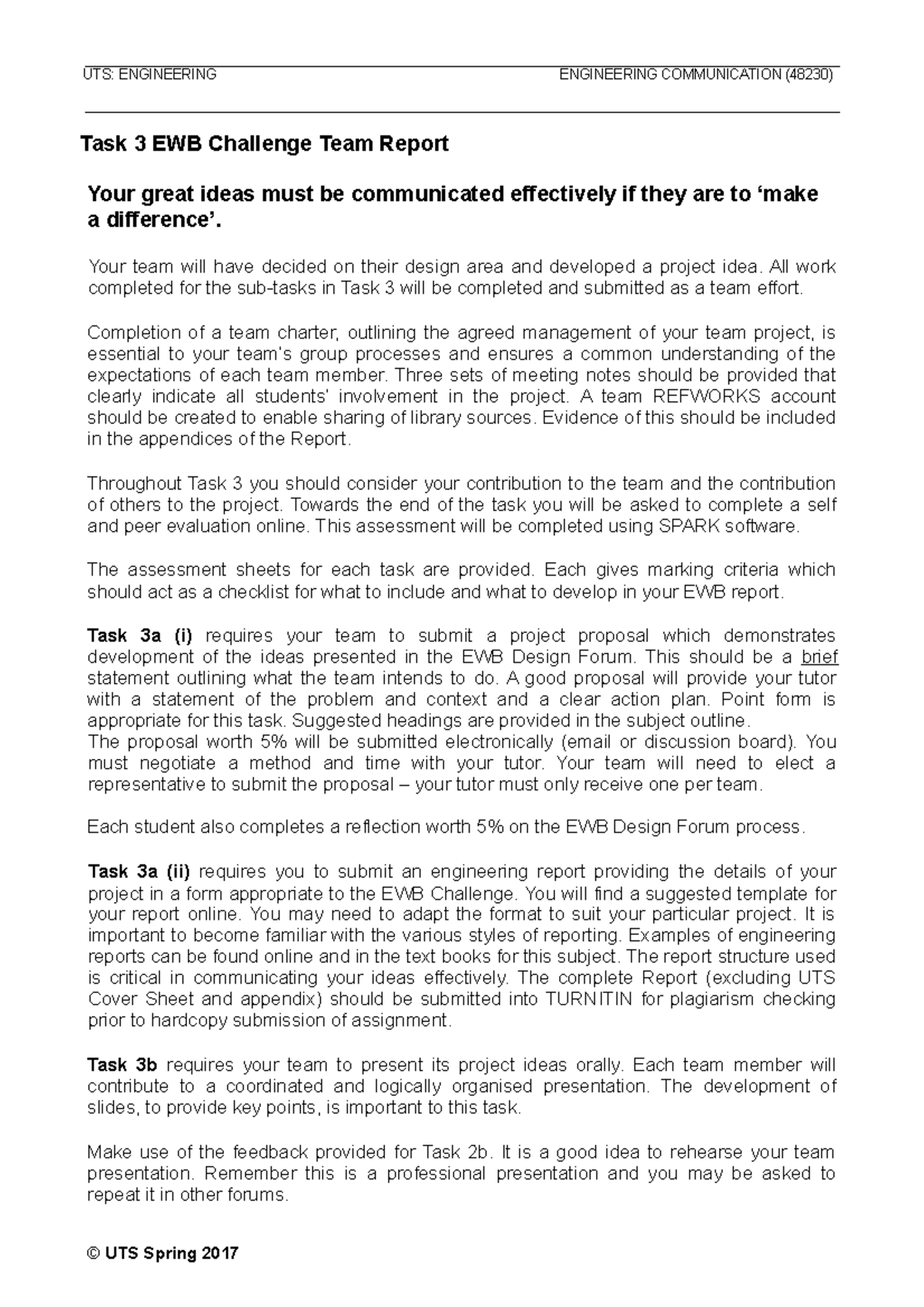 Supplementay notes for Task 3 engineering - Task 3 EWB Challenge Team ...