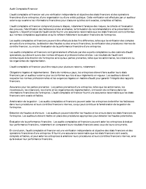 Audit comptable et financier - Qu’est ce que l’audit Qu’est ce que l ...