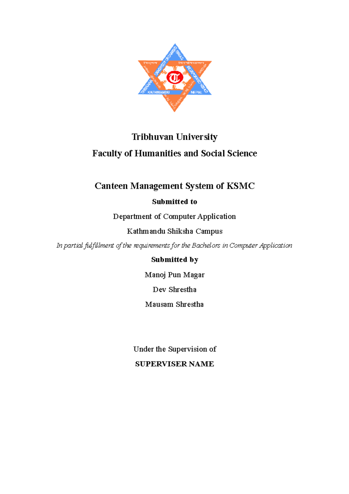 Tribhuvan University - read - Tribhuvan University Faculty of ...
