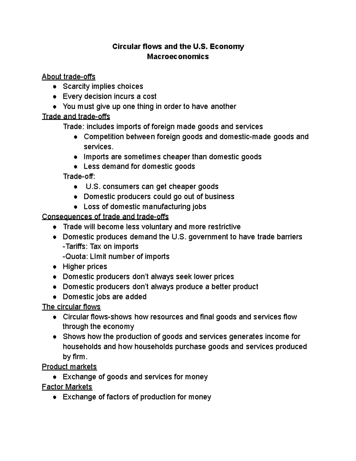 Circular flows and the U.S. economy - Circular flows and the U. Economy ...
