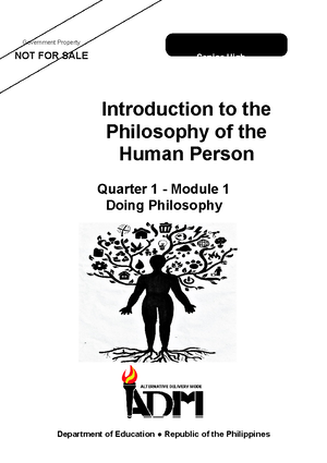 Philo Mod 3 - Introduction To The Philosophy Of The Human Person Module ...