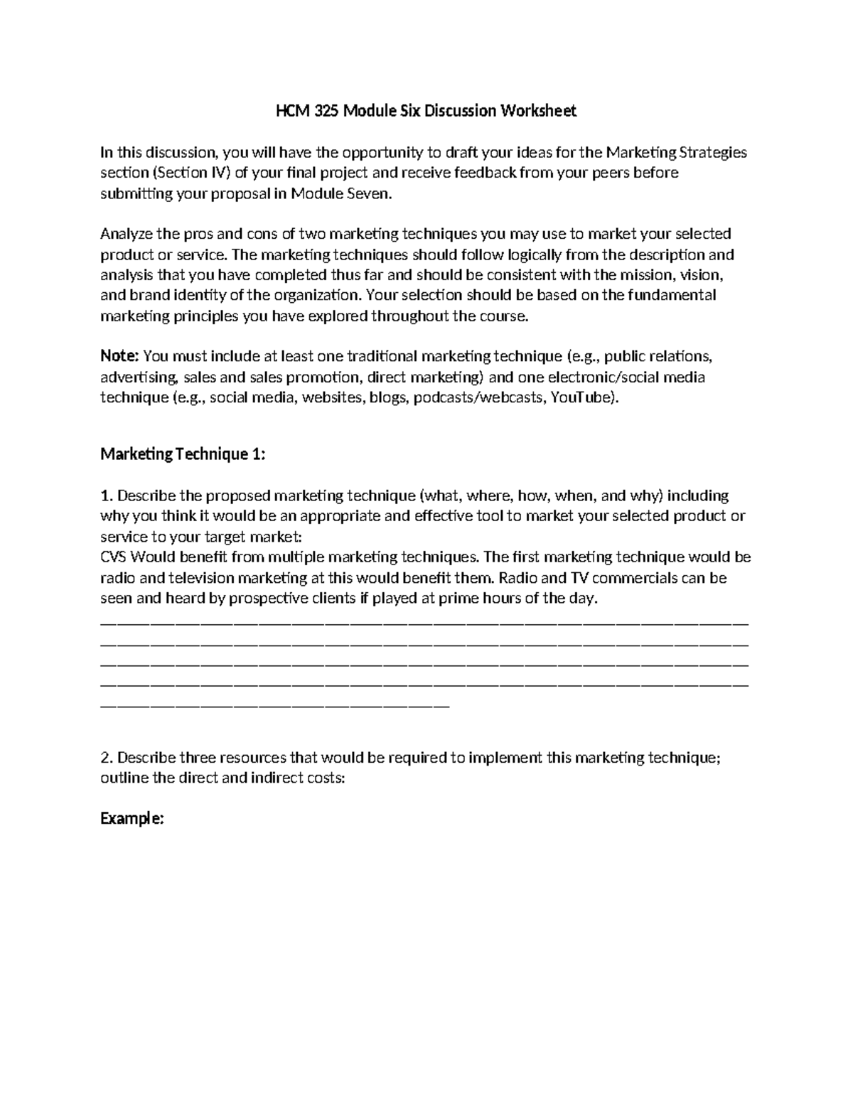 HCM 325 Module Six Discussion Worksheet - Analyze the pros and cons of ...