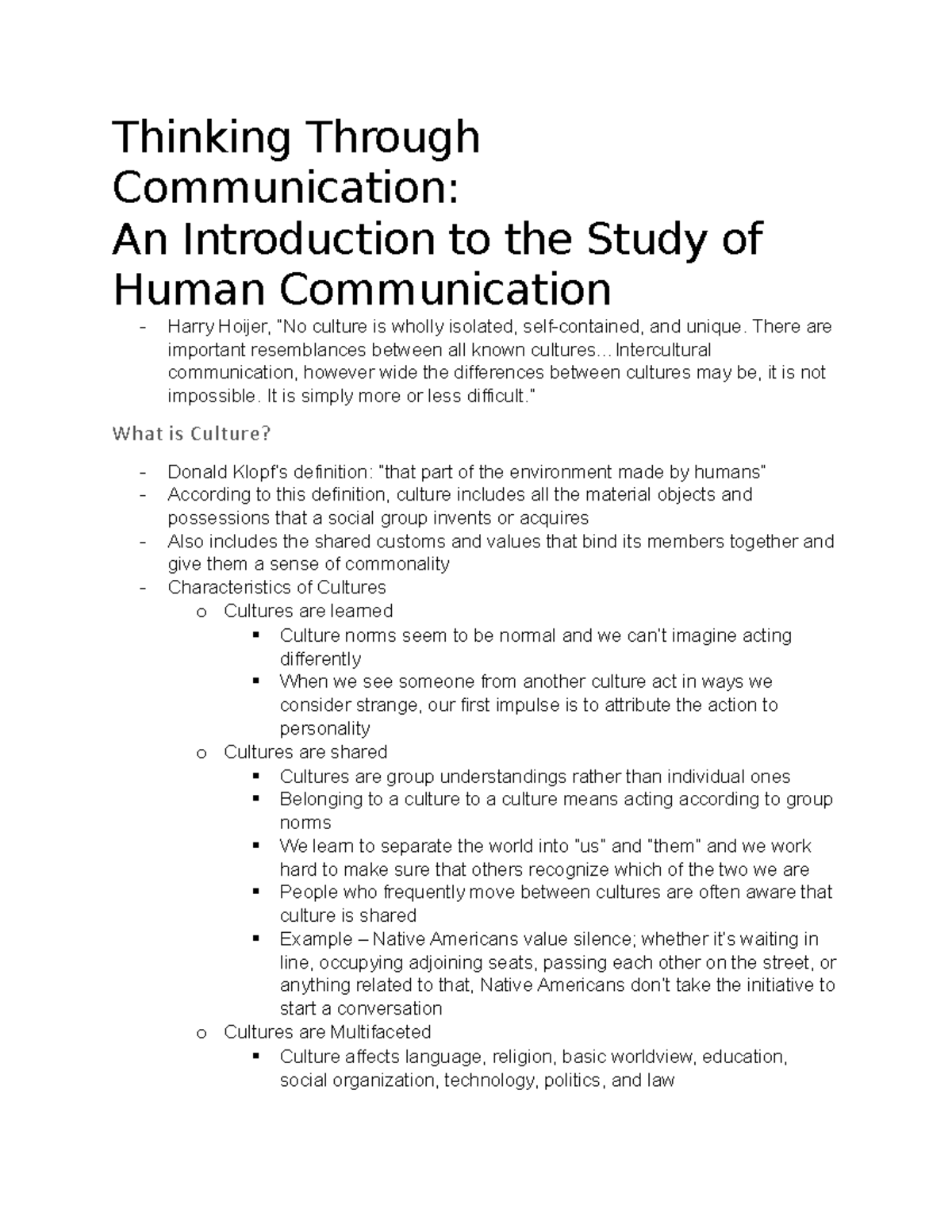 READING NOTES: Thinking Through Communication - Thinking Through ...