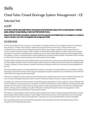 Chest Tube Closed Drainage Systems - extended - Skills Chest Tube ...
