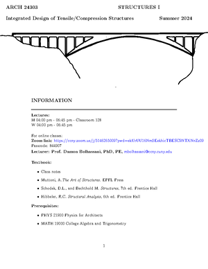 ARCH24501 Tech 1 summer 2024 Syllabus - ARCH 24501 - A / ARCH 62301-A ...
