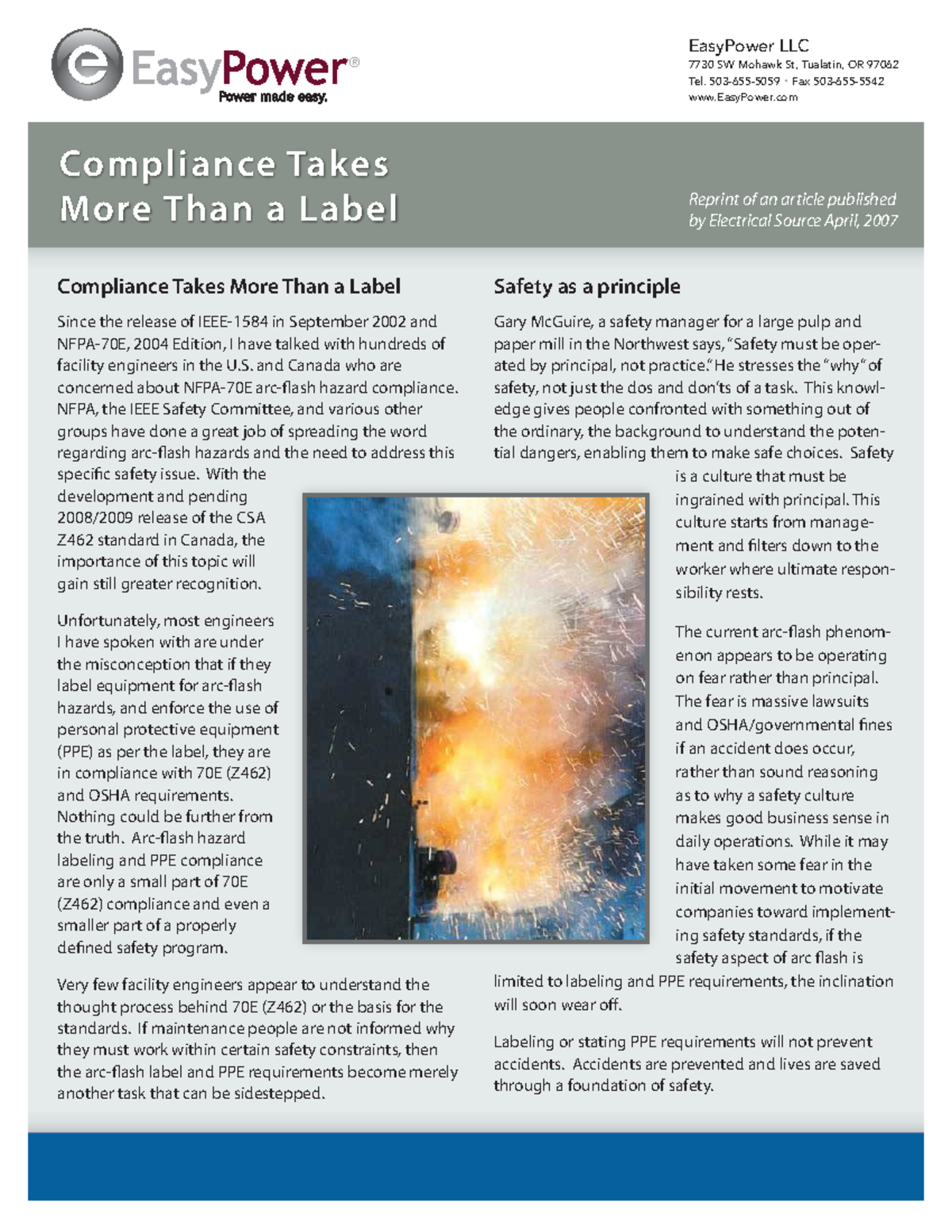 NFPA-70E Compliance Guide - Æ Co m p l i a n c e Ta k e s M o r e T h a ...
