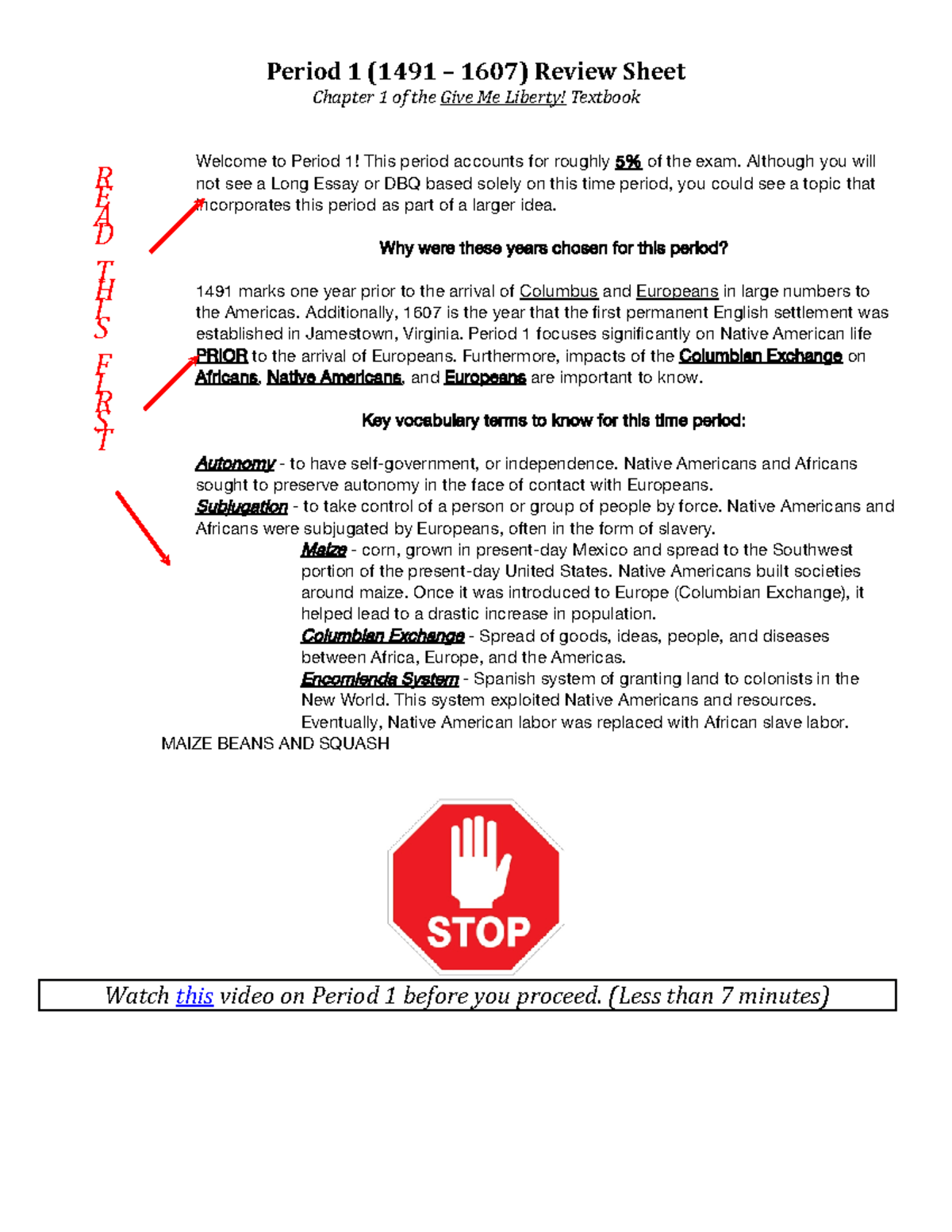 Copy of Period-1-1491-–-1607-Review-Sheet - Period 1 (1491 – 1607 ...