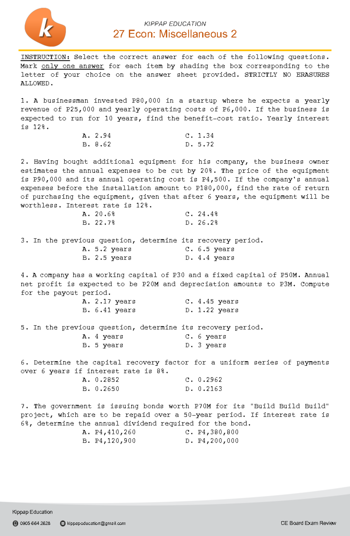 Kippap-Handout-MSTE (27 Econ - Miscellaneous 2) - KIPPAP EDUCATION 27 ...