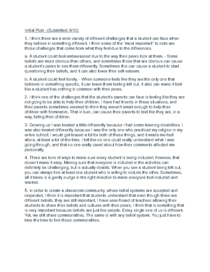 Social Studies Part 2 Reflection - There are many challenges that ...