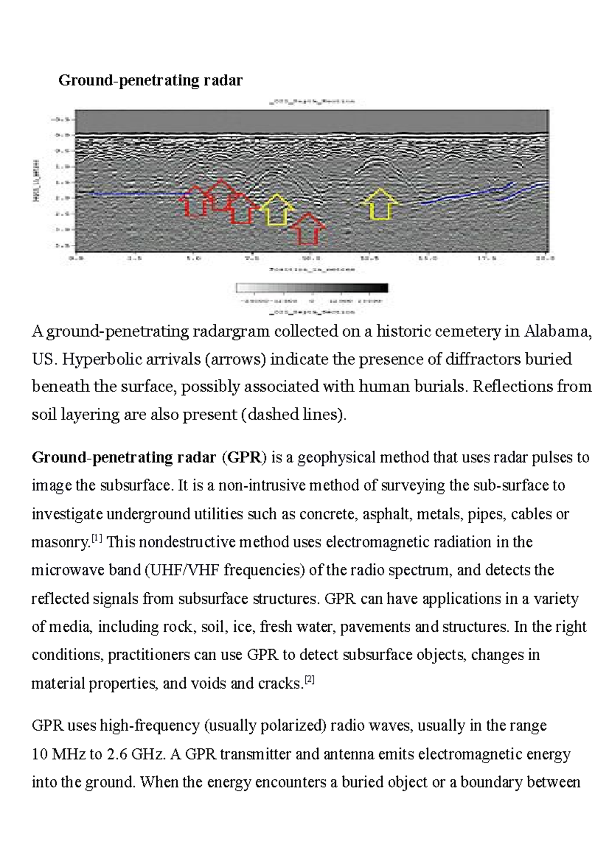 Ground-penetrating radar essay - Ground-penetrating radar A ground ...