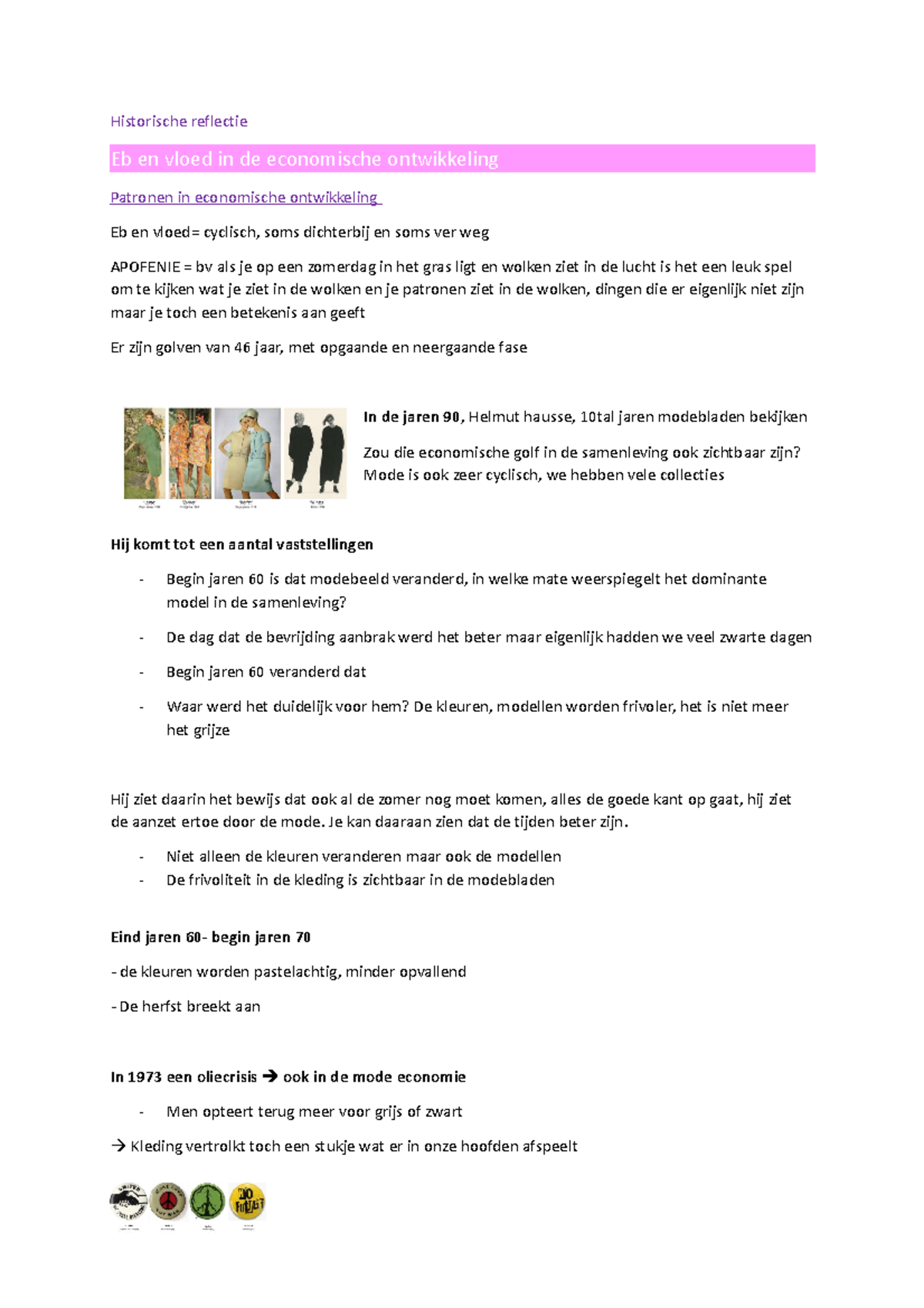 Historische reflectie sv - Historische reflectie Eb en vloed in de ...