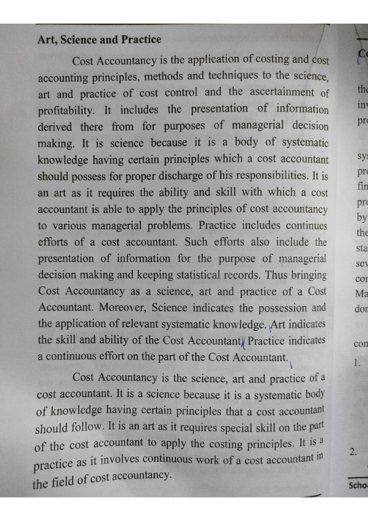Strategic cost accounting - Art, Science and Practice Cost Accountancy ...