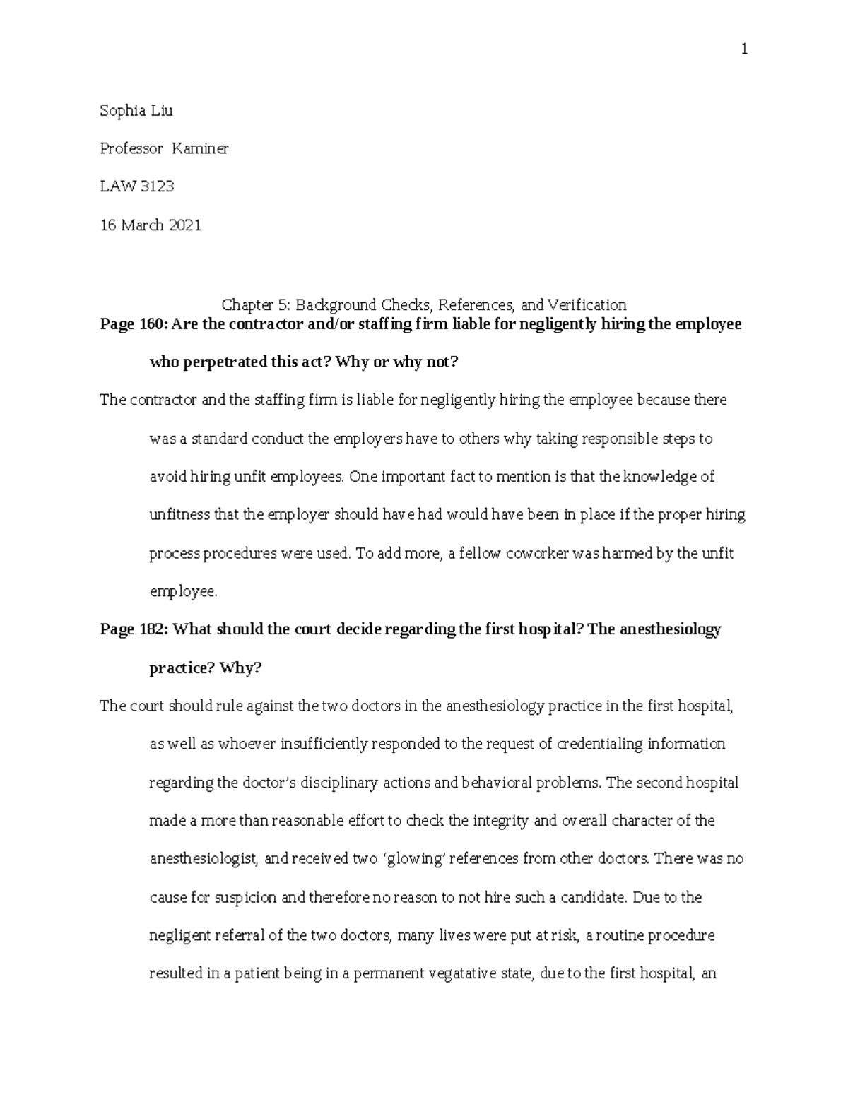 LAW3123 031621 hwk - Chapter 5: Background Checks, References, and ...