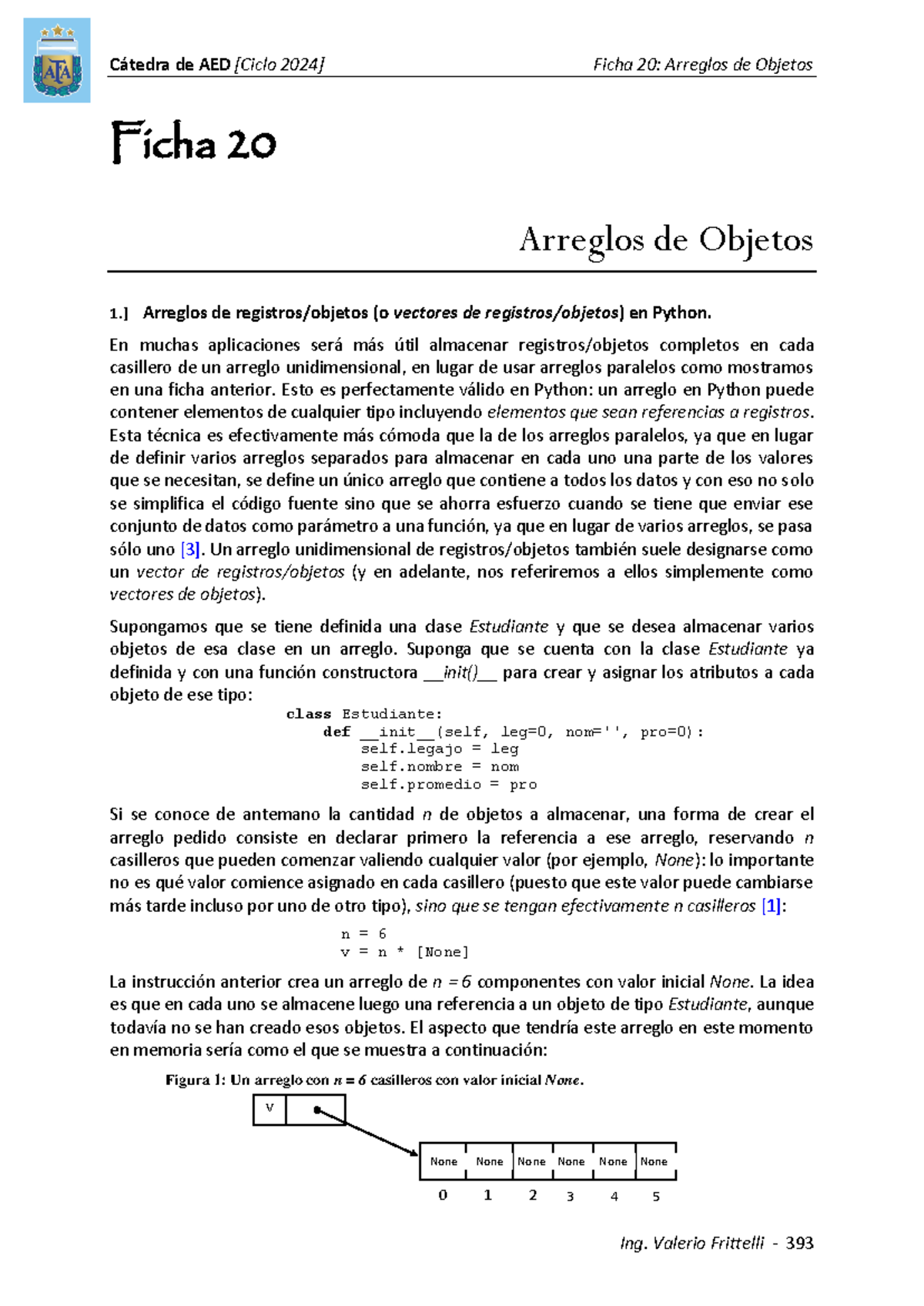 Ficha 20 [2024] - Arreglos de Objetos - Ficha 20 Arreglos de Objetos 1 ...