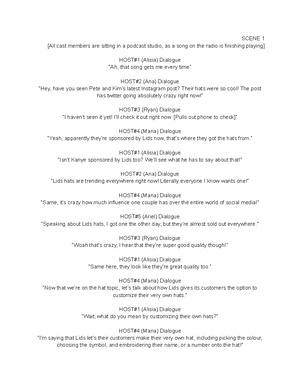 Duologue rubric - assginement - Duologues Your task is to present a ...