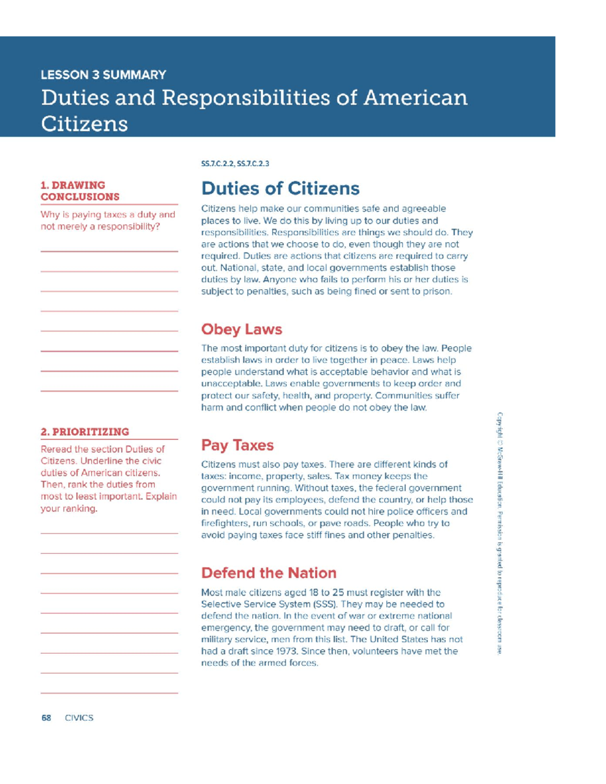Chapter notes from AG - LESSON 3 SUMMARY Duties and Responsibilities of ...