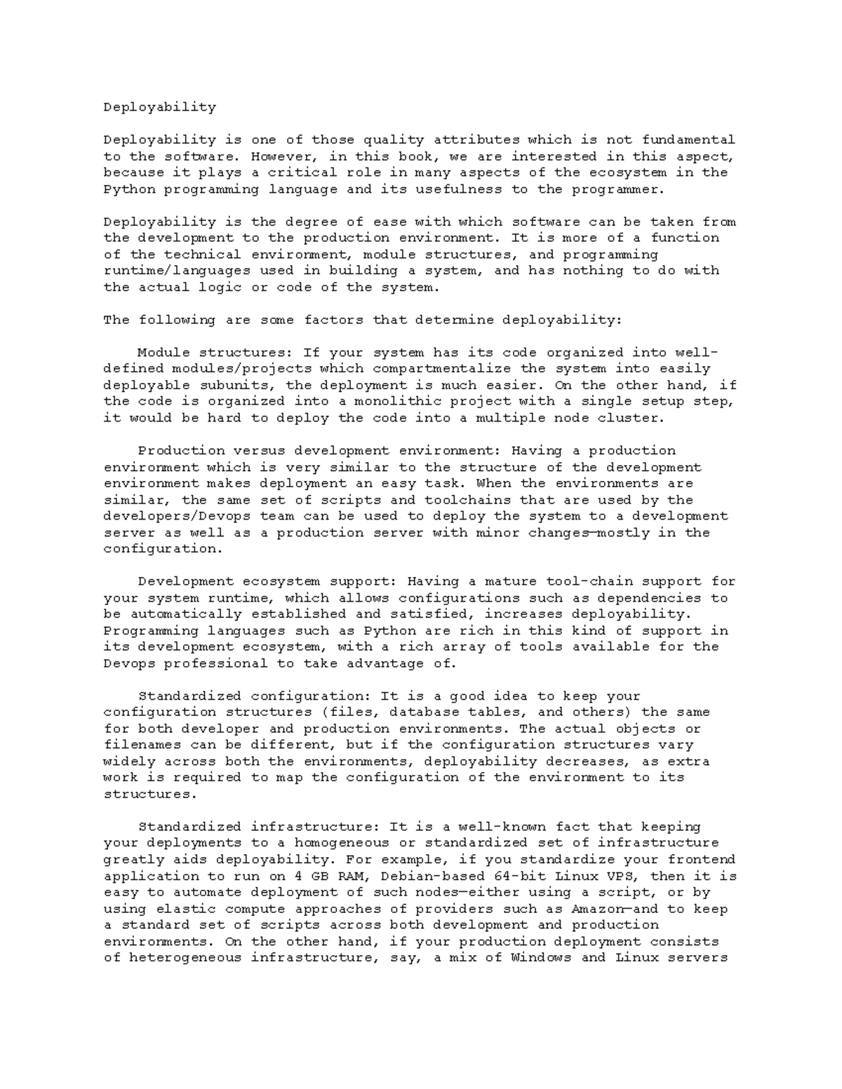 Deployability - Notes - Deployability Deployability is one of those ...